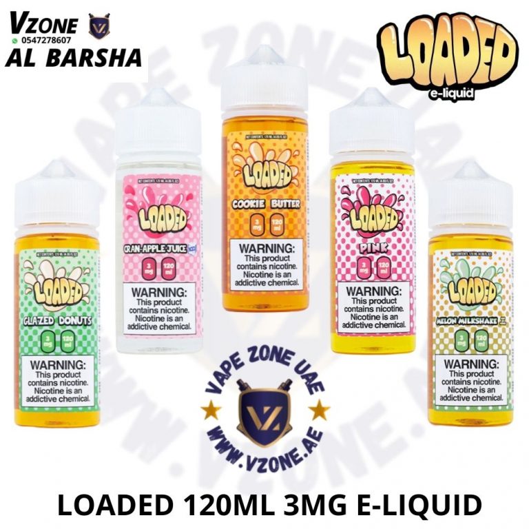 LOADED E-LIQUID 120ML ALL FLAVORS 3MG - Vape Zone UAE