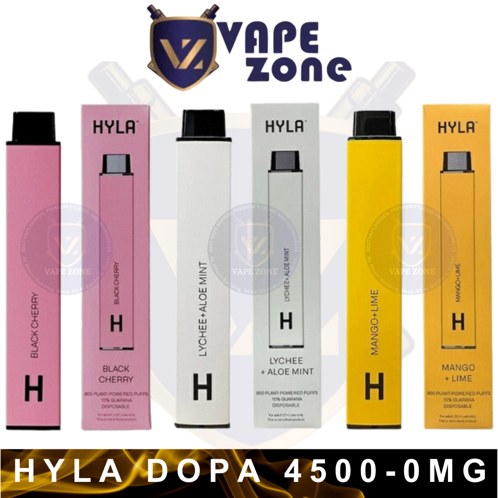 Hyla Dopa 4500 Puffs | Zero Nicotine Disposable - Vape Zone UAE